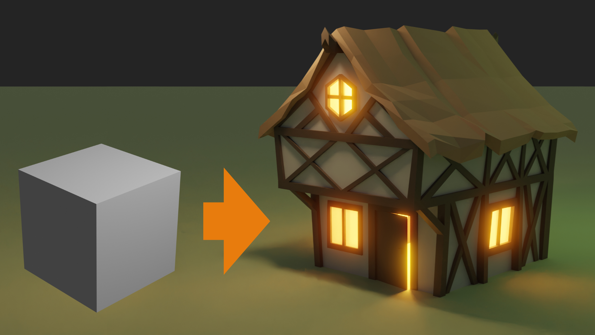 Faire une maison à colombage en low poly sur Blender - Stéphane Dal Pont